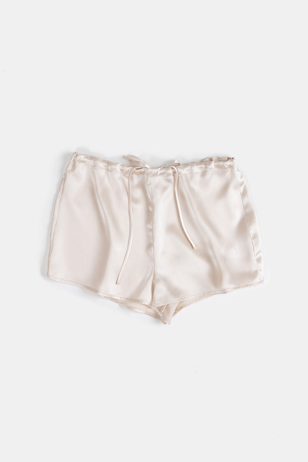 Stevie Silk Charmeuse Tap Pant in Alabaster