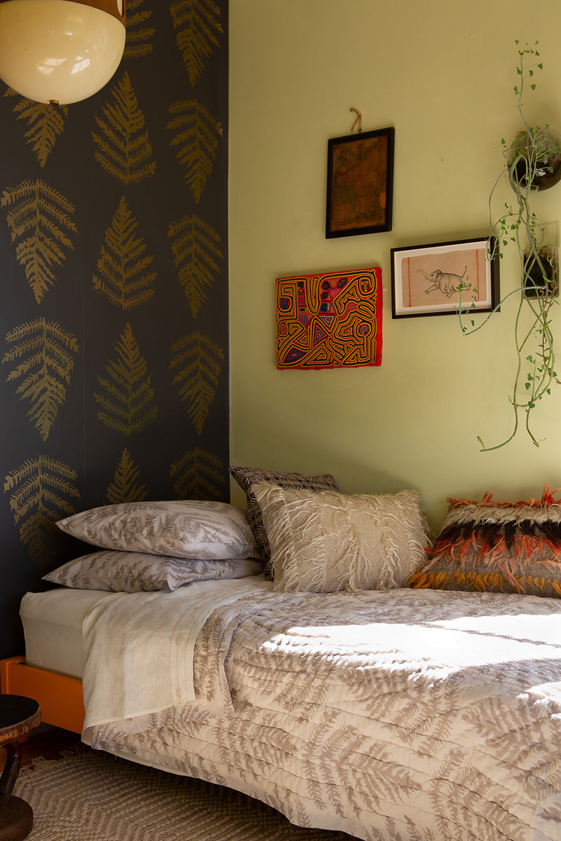 Cotton Hand-stitched Quilt in Fern – Erica Tanov